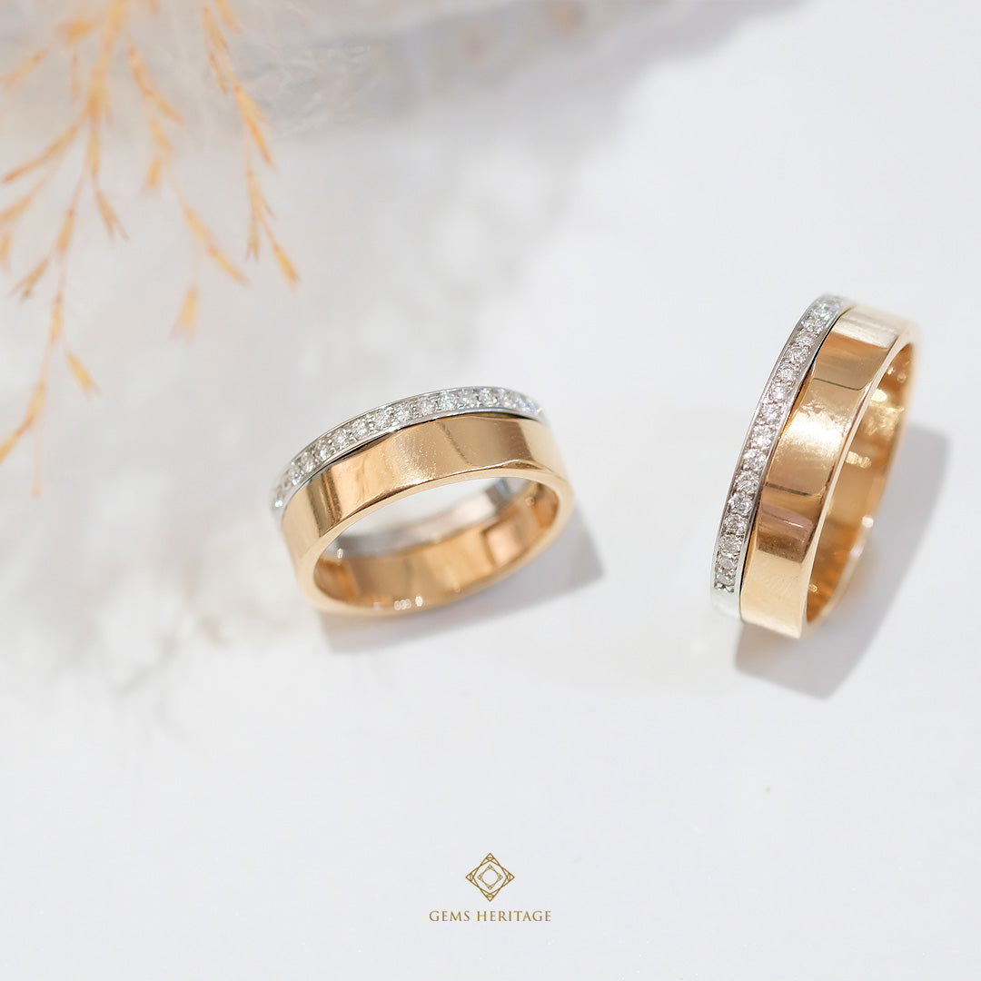 Two line diamond ring-women (rpw443) – Gems Heritage